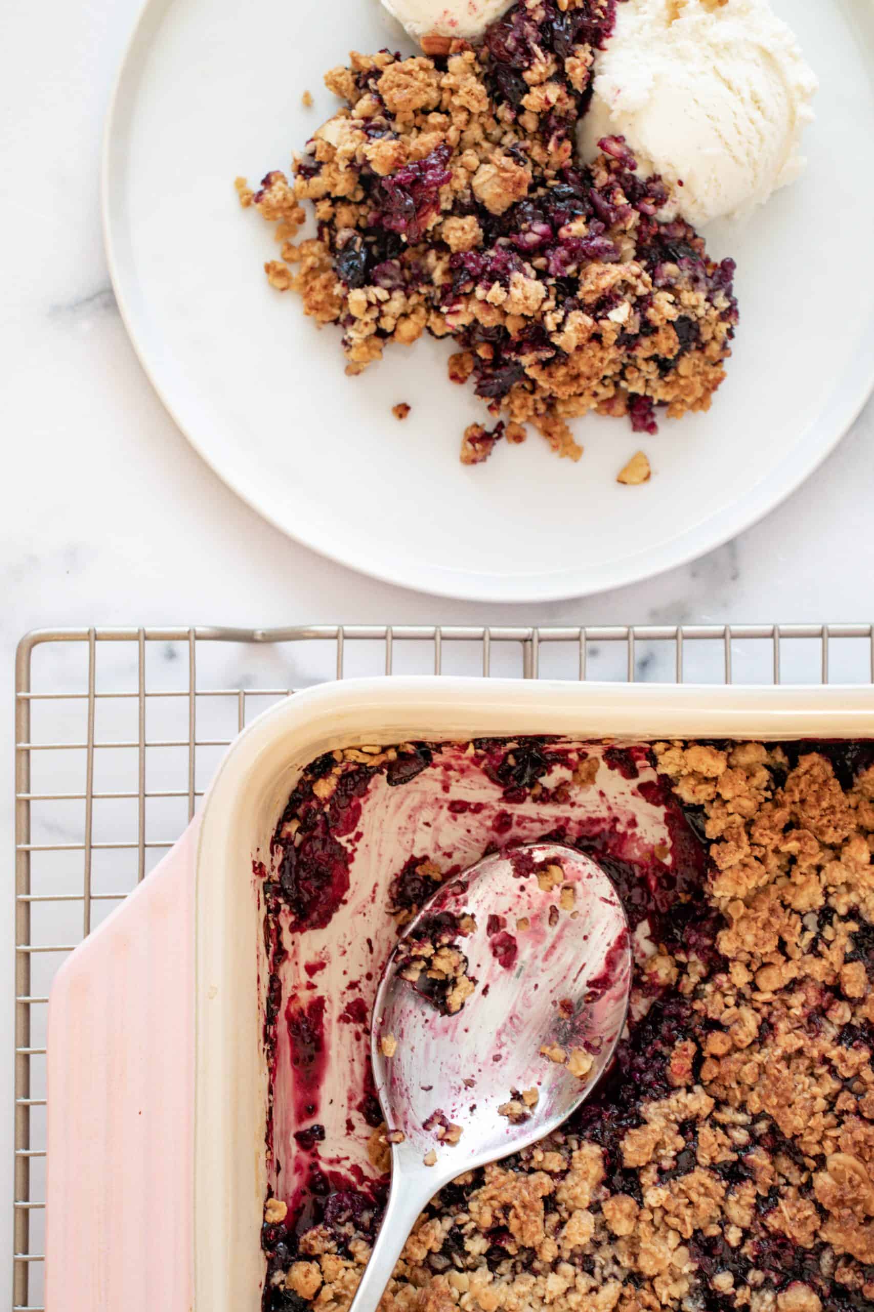 Blueberry Vanilla Almond Granola Crumble - Salt & Sprinkles